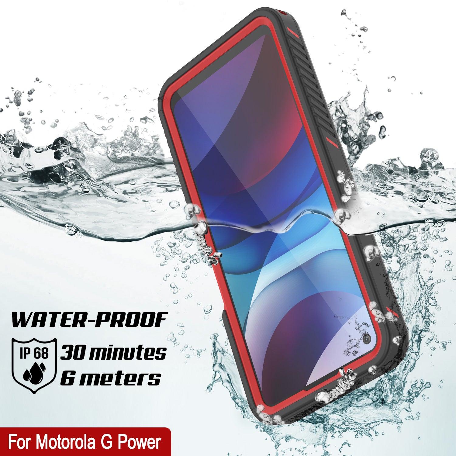 Punkcase Moto G Power Wireless Charging Case Red punkcase
